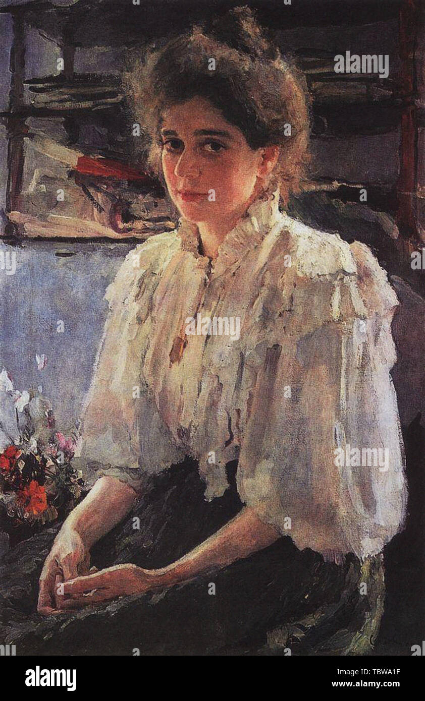 Valentin Serov - Portrait Mari Lvov 1895 Stock Photo - Alamy