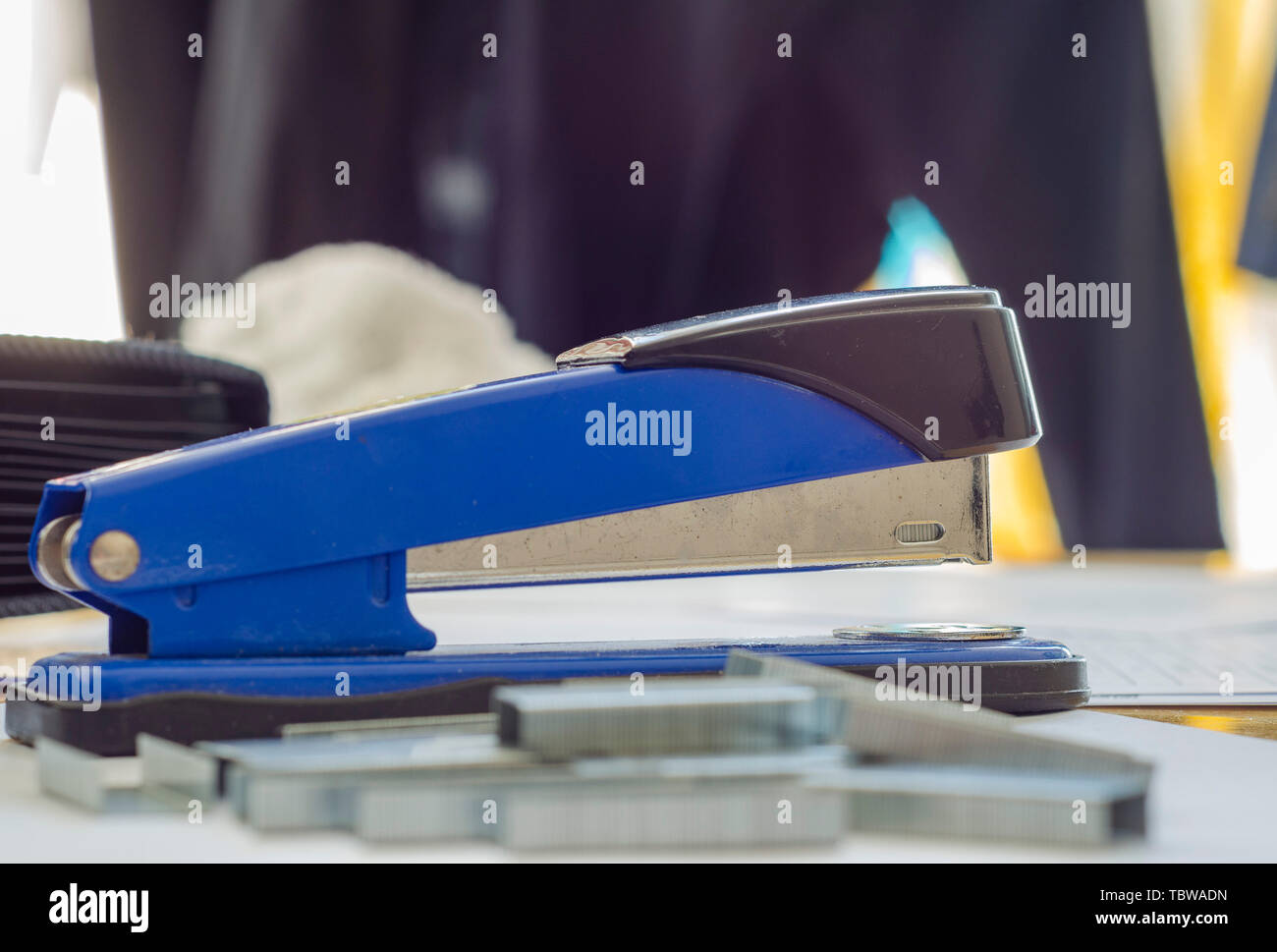 A close-up of a stapler in the office Stock Photo - Alamy