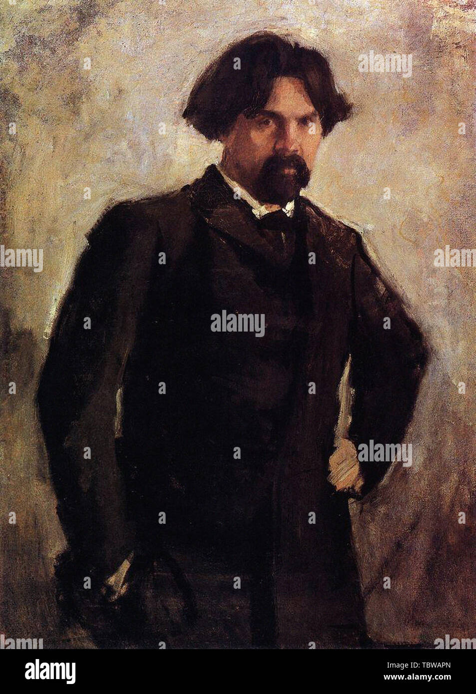 Valentin Serov - Portrait Artist Vasily Surikov Stock Photo - Alamy