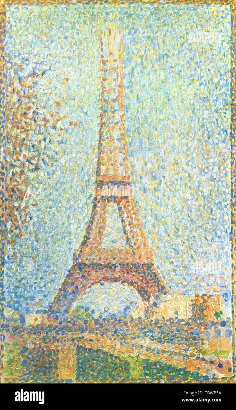 Georges Seurat - Eiffel Tower 1889 Stock Photo - Alamy