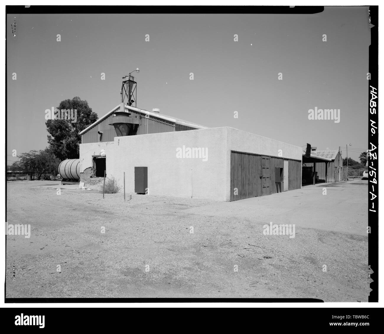 MACHINERY SHED SOUTH WALL AND EAST FRONT, LOOKING NORTHWEST SEED ...