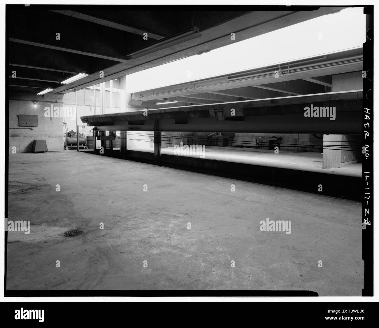 MAGAZINE, INTERIOR, WITH ELEVATOR HALF RISEN. NIKE Missile Base SL40 ...