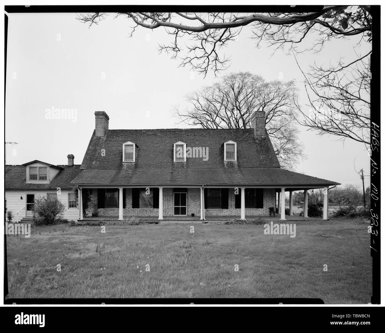 MAIN (EAST) ELEVATION Ocean Hall, Bushwood, St. Mary's County, MD ...
