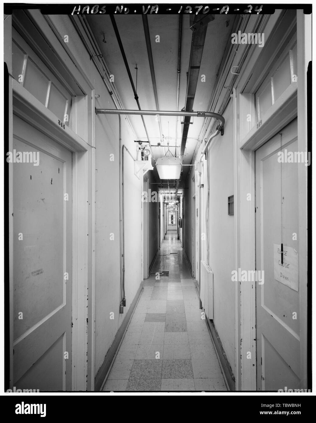 MAIN BUILDING. INTERIOR VIEW TO NORTH OF THIRD FLOOR CORRIDOR IN EAST ...