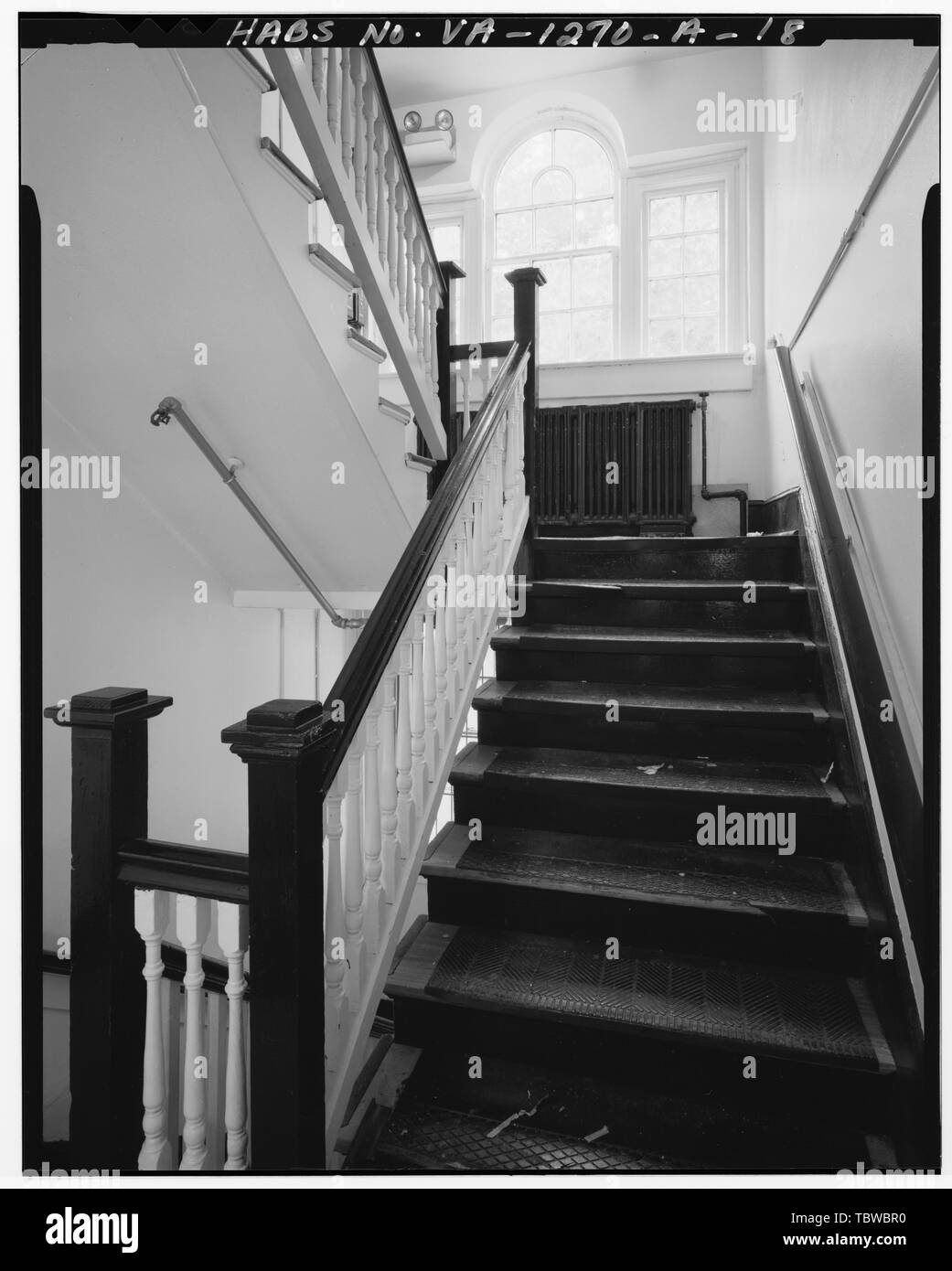 MAIN BUILDING. INTERIOR VIEW TO SOUTH OF MAIN STAIR FROM SECOND FLOOR ...