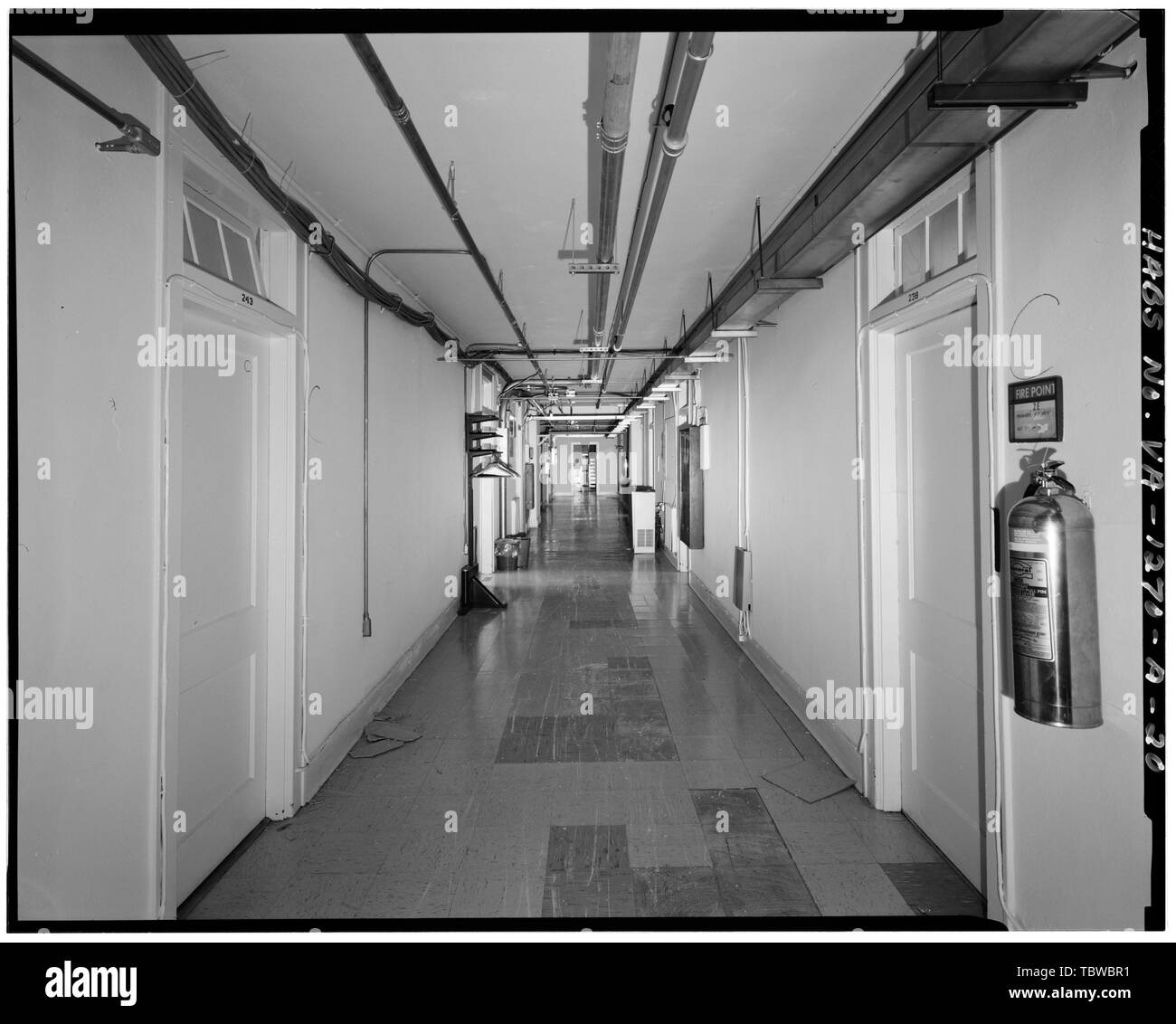 Corridor in office building Black and White Stock Photos & Images - Alamy