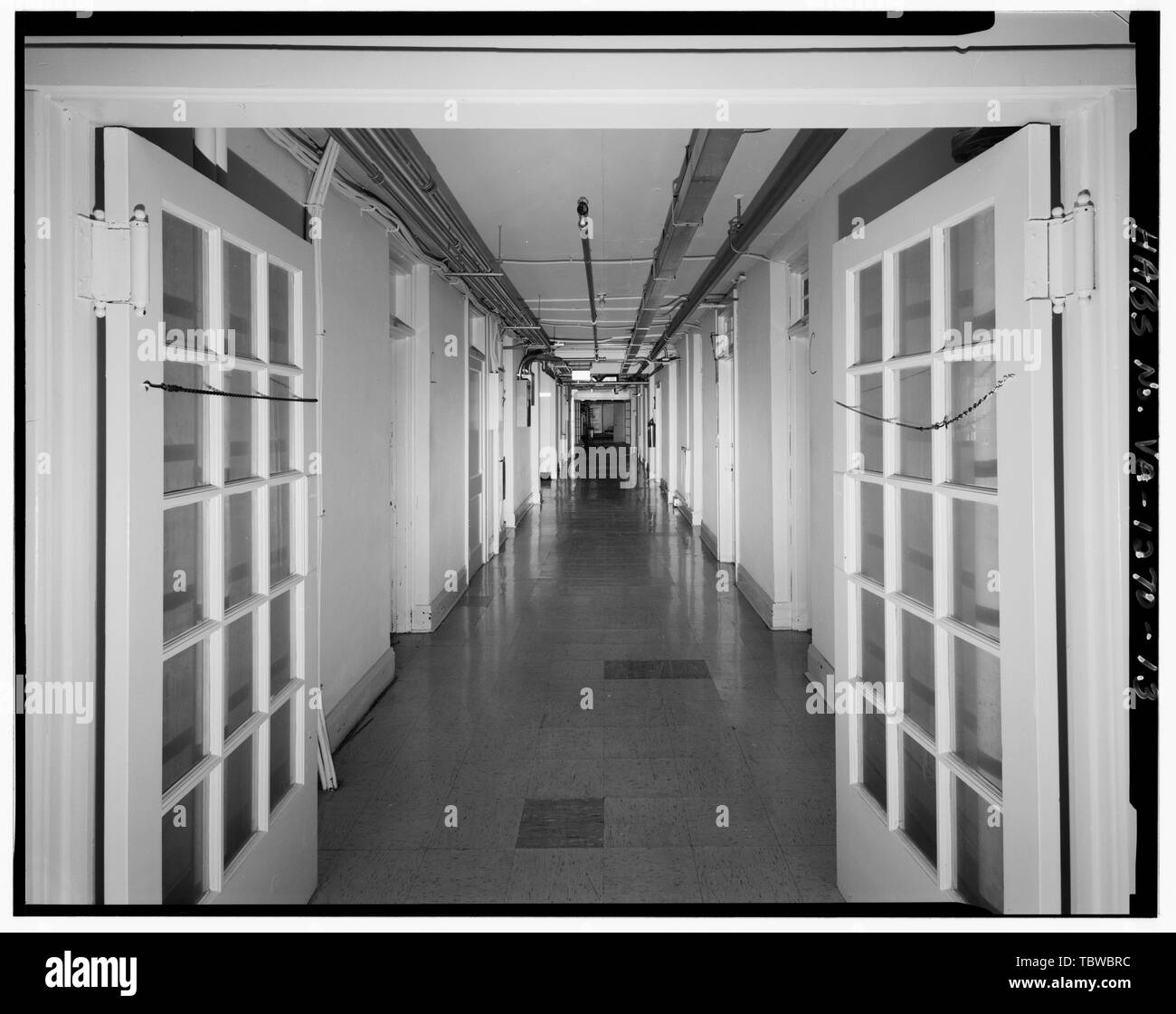MAIN BUILDING. INTERIOR VIEW TO WEST OF EAST CORRIDOR ON FIRST FLOOR OF ...