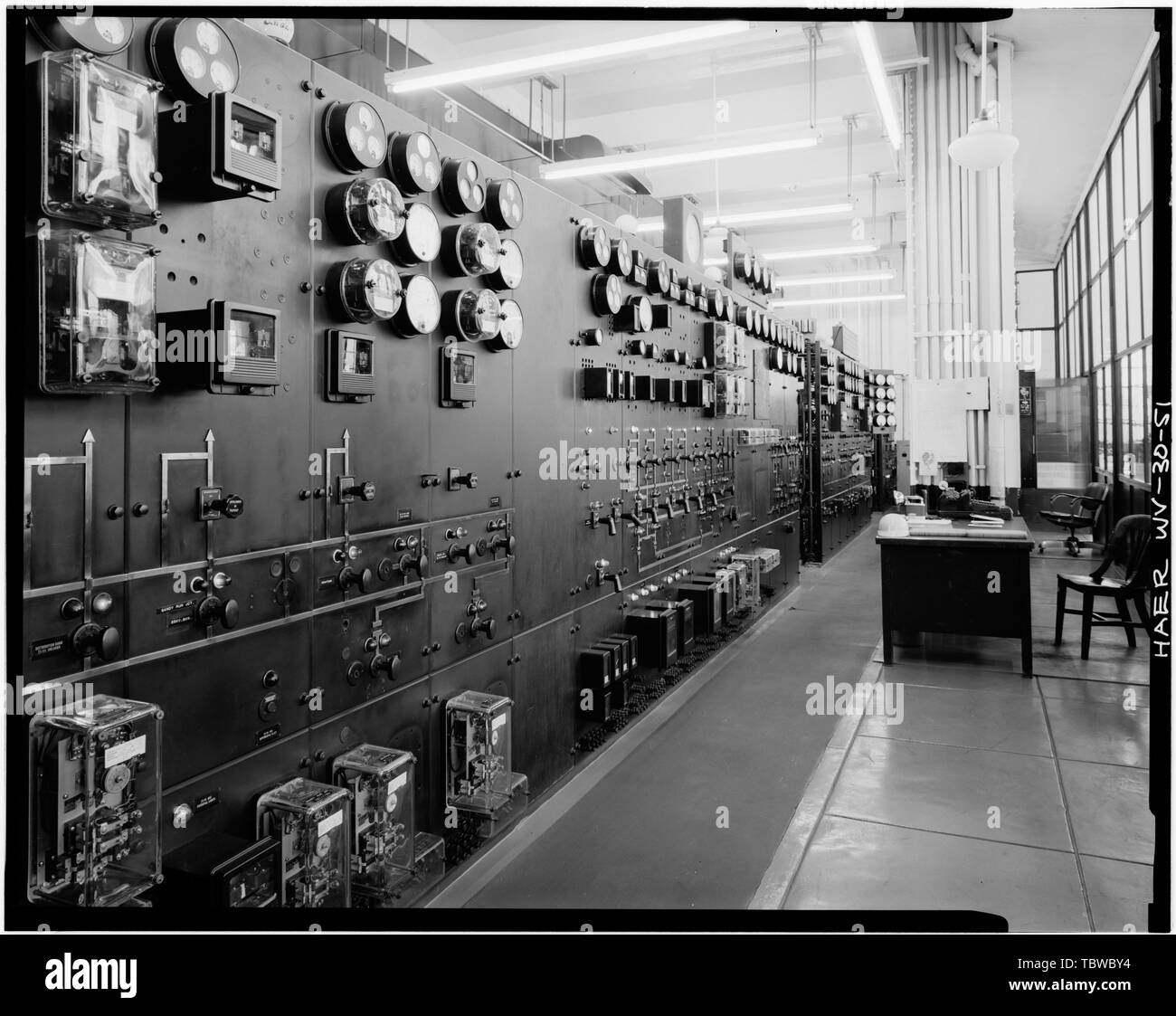 MAIN CONTROL PANEL FROM NORTHEAST END Lake Lynn Hydroelectric Power ...