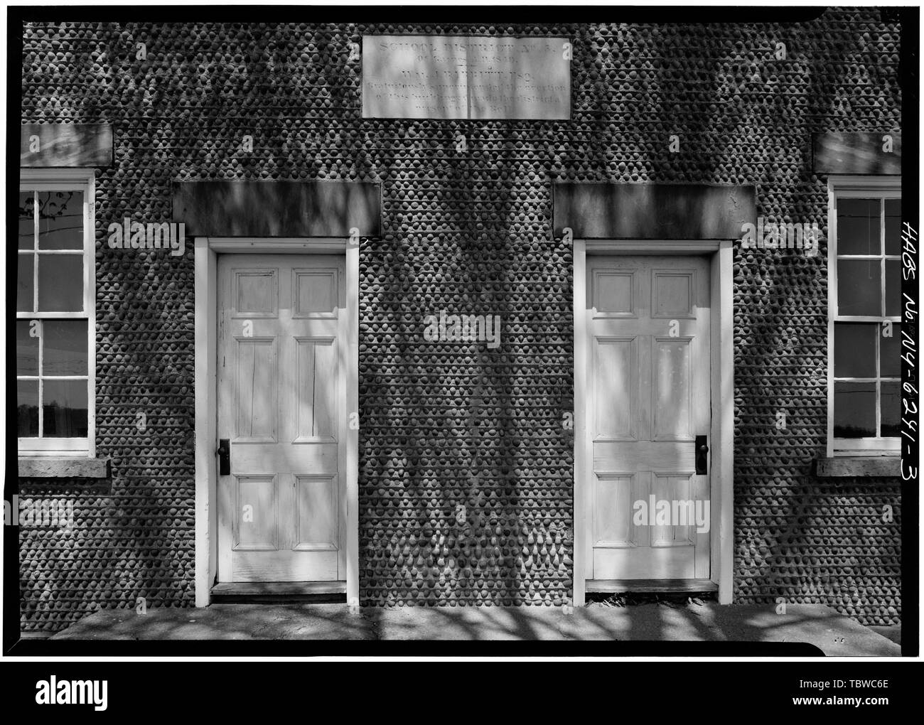 MAIN ELEVATION, DETAIL OF DOORWAYS Cobblestone Schoolhouse, Ridge Road ...