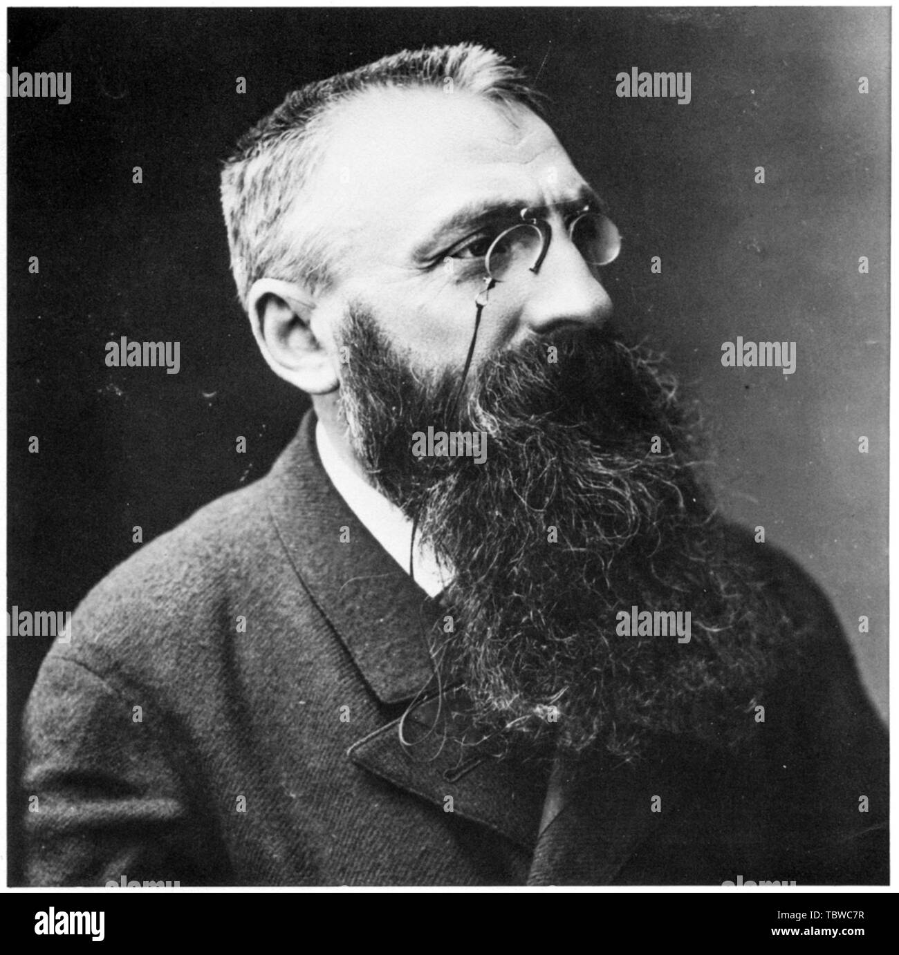Auguste Rodin, Portrait of Rodin, photograph, 1893 Stock Photo - Alamy