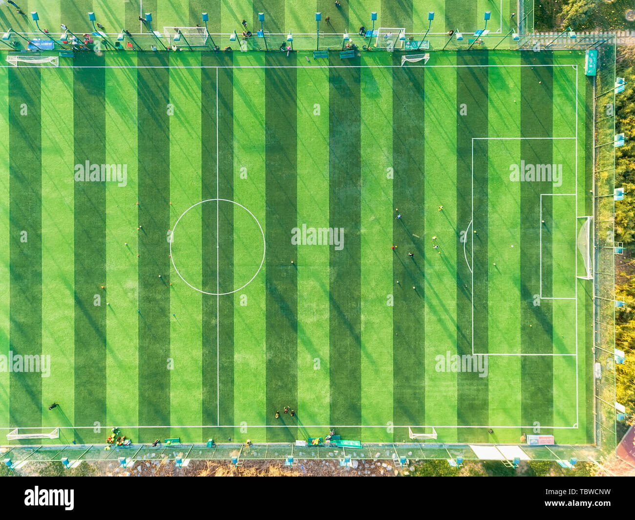Aerial view of the football stadium Stock Photo - Alamy