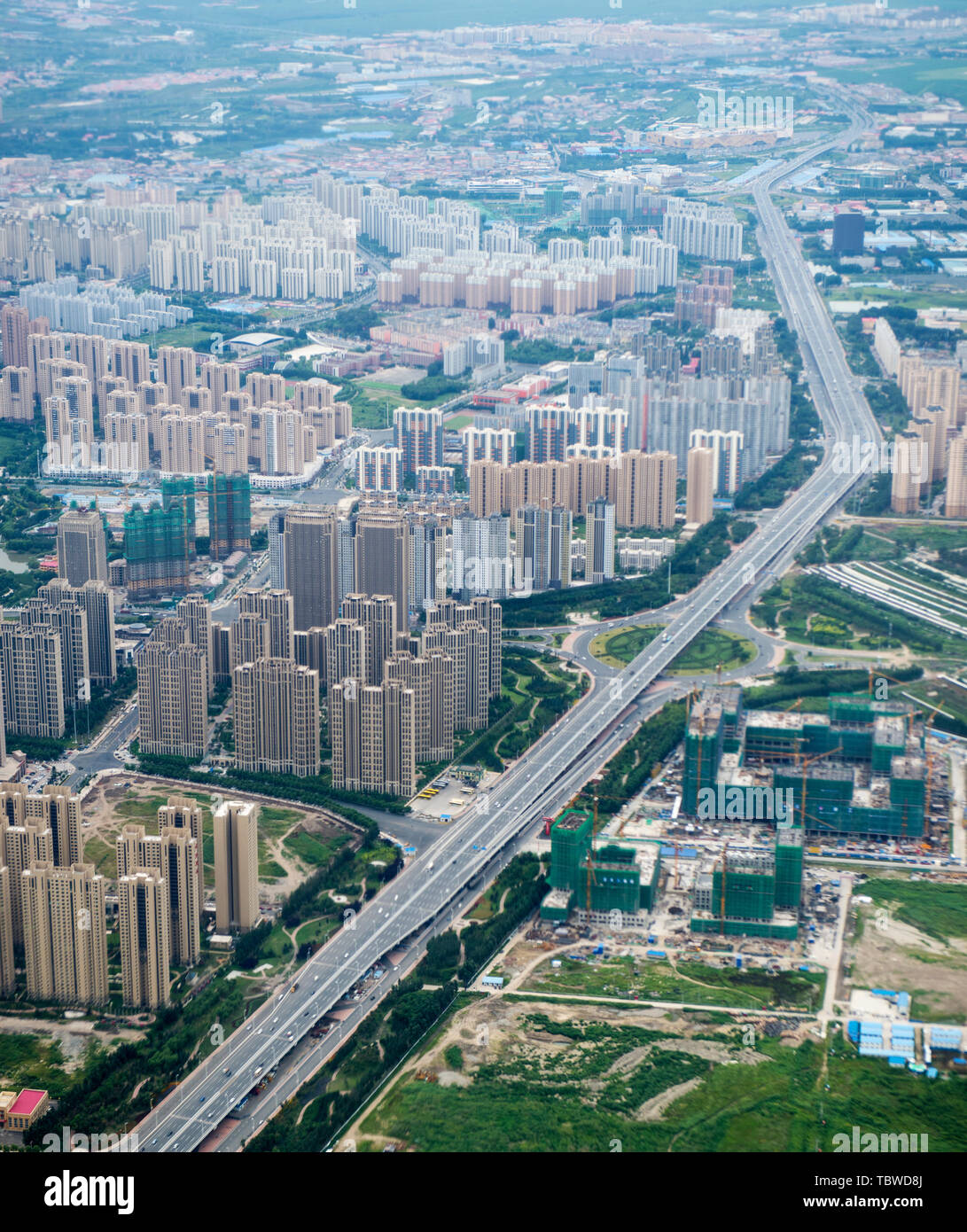 Aerial photo of western Harbin city. New district. Hasi Stock Photo - Alamy