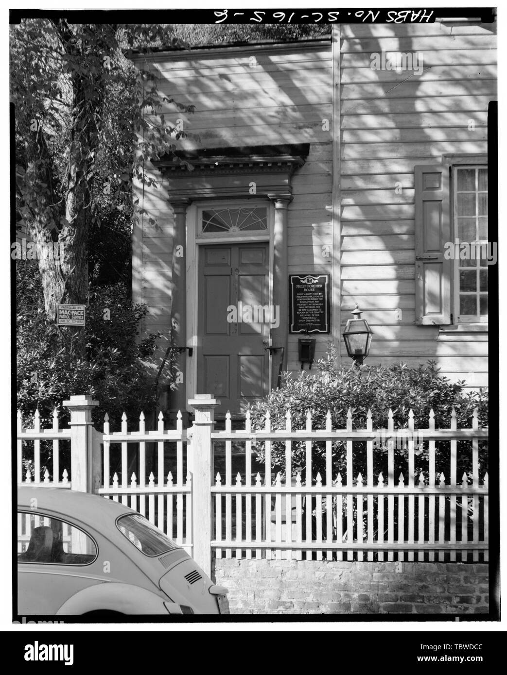 MAIN ENTRY, SOUTHWESTERN END OF EAST FRONT. Taken November 1977 Philip ...