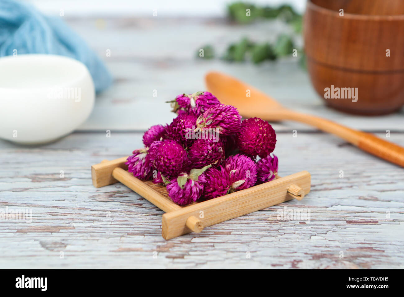 Thousand-day red flower tea Stock Photo - Alamy