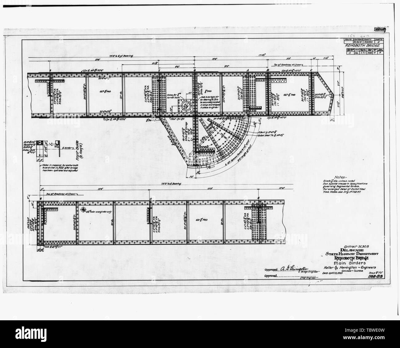 MAIN GIRDERS Rehoboth Avenue Bridge, State Route 1A (Rehoboth Avenue ...