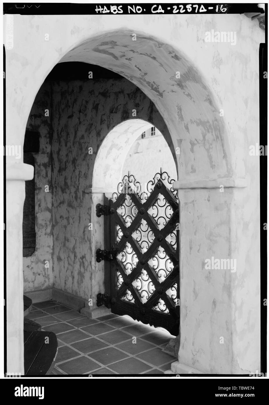 MAIN HOUSE, EAST PORCH, LOOKING NORTHWEST THROUGH GATE Death Valley ...