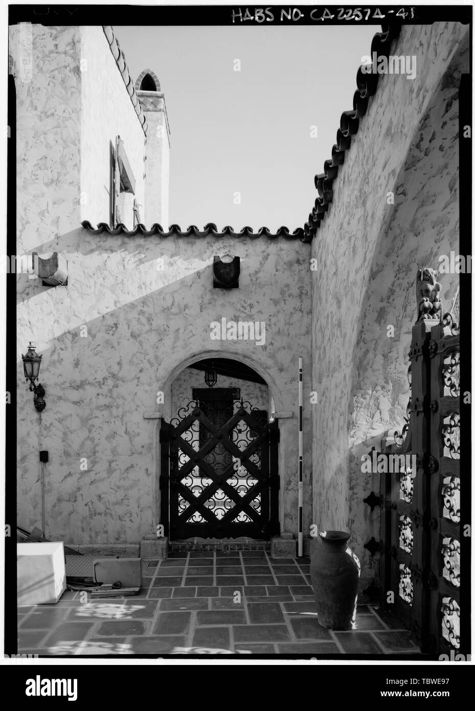 MAIN HOUSE, NORTH ELEVATION, WEST END WEST GATE WITH SCALE Death Valley ...