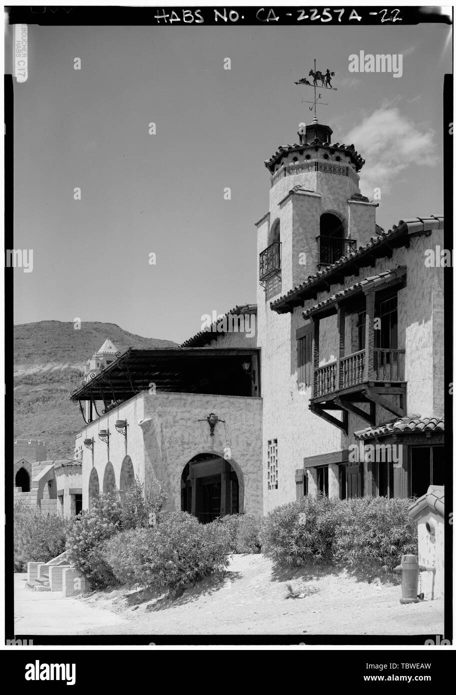 MAIN HOUSE, SOUTH FRONT, LOOKING NORTHWEST Death Valley Ranch, Main ...