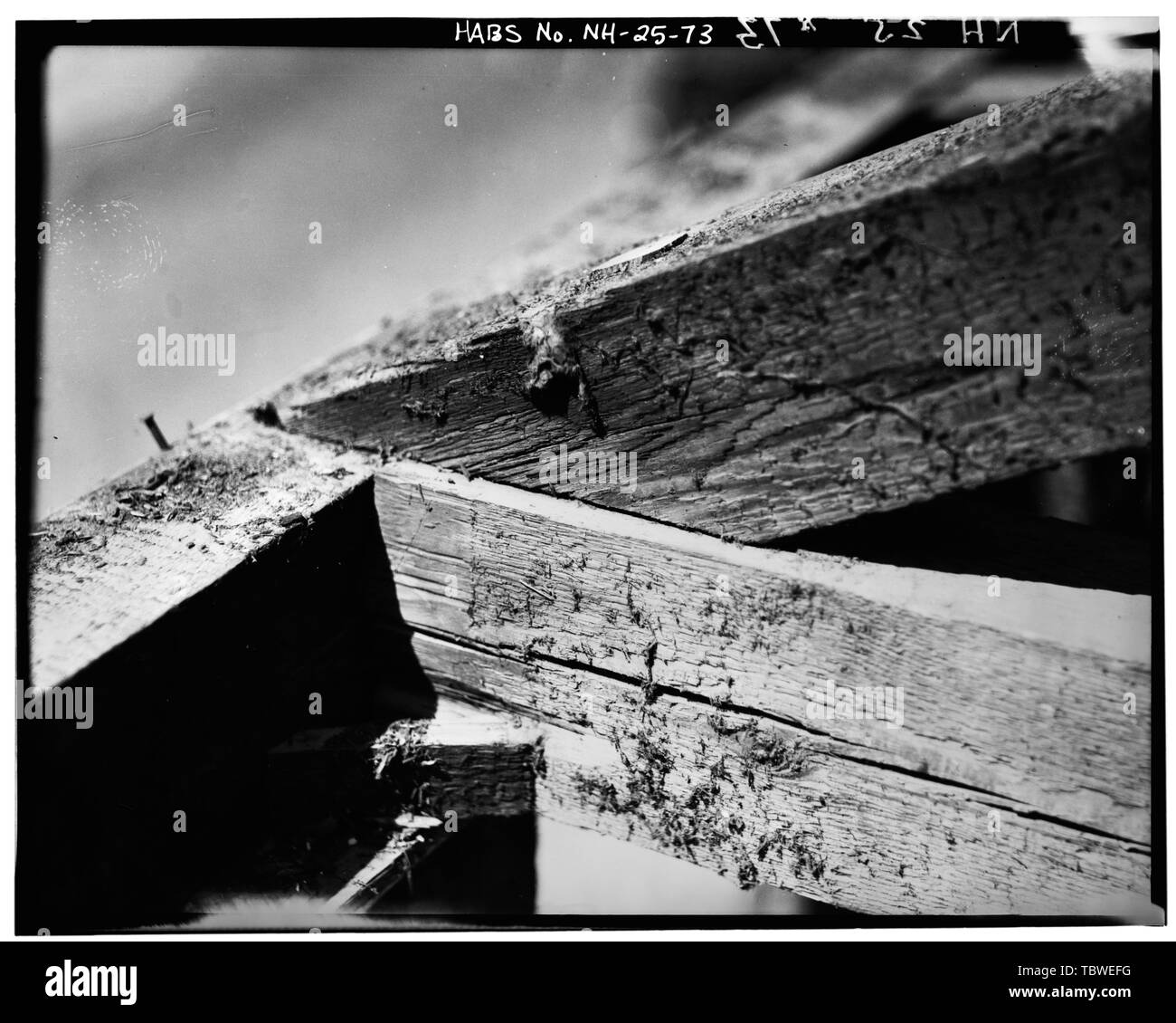 MAIN RAFTER AND PLATE WEST ELEVATION OF ELL Penacook House, Daniel ...