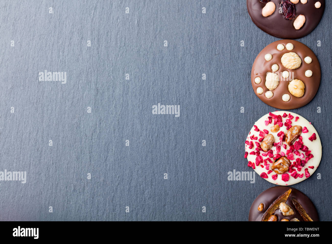 Luxury handmade chocolate mediants, bites, candies. Traditional french ...