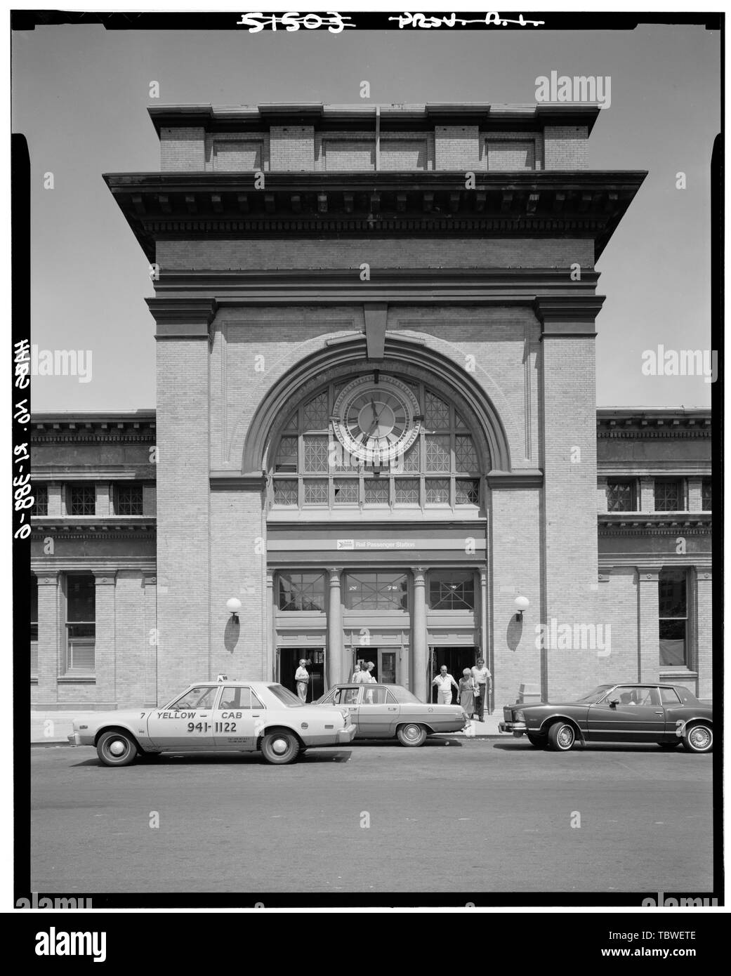 South terminal entrance Black and White Stock Photos & Images - Alamy