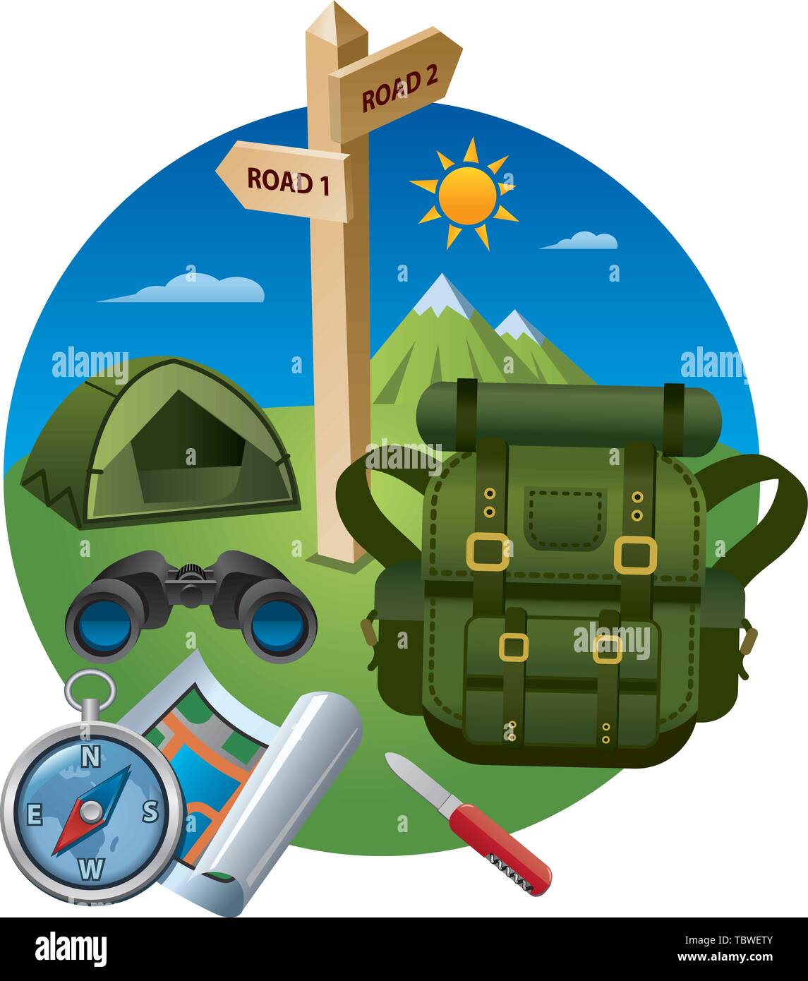 hiking icon concept Stock Vector Image & Art - Alamy