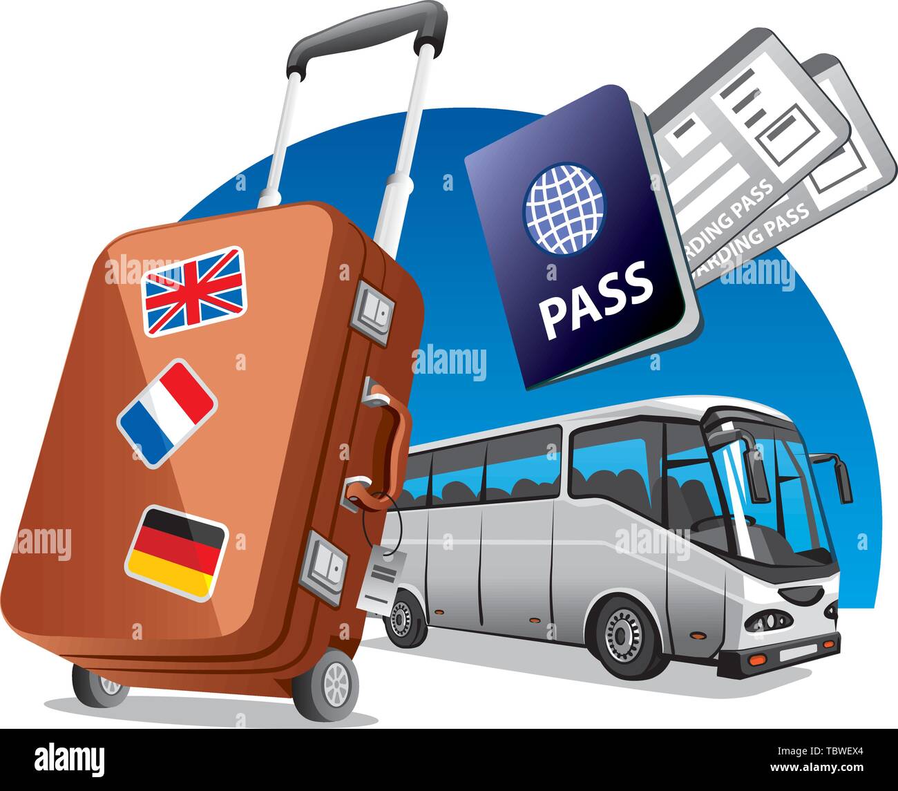 Bus tickets Stock Vector Images - Alamy