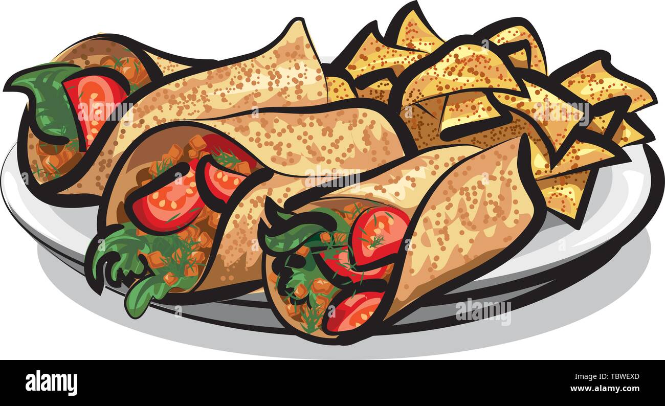Meat fajitas Stock Vector Images - Alamy