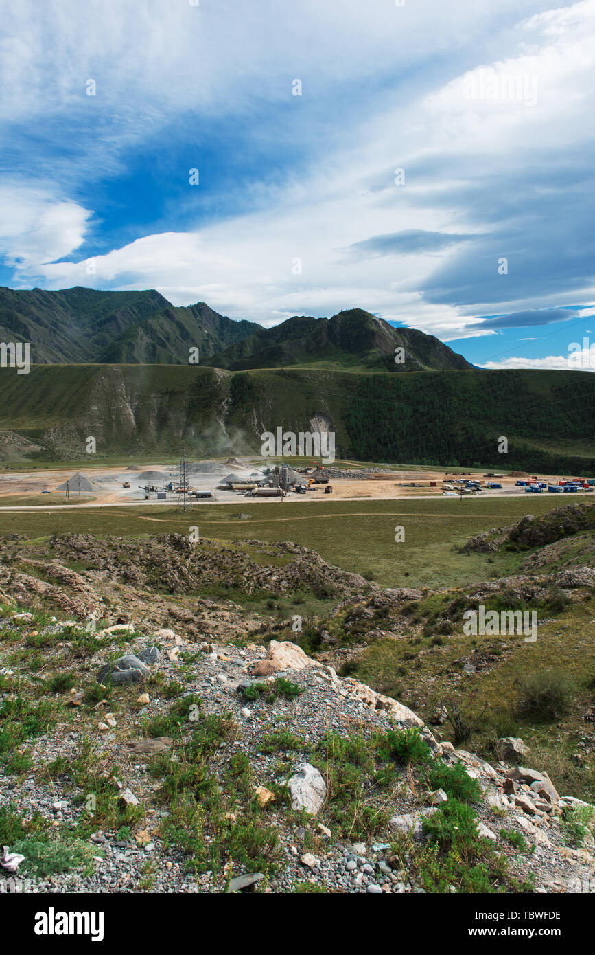 Stone factory in mountains Stock Photo - Alamy