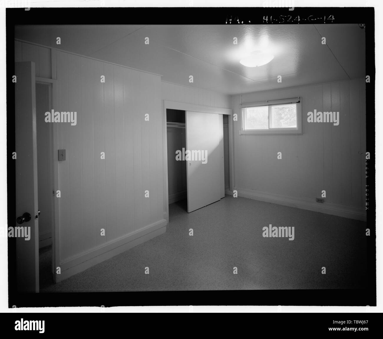 MASTER BEDROOM. NOTE THE CANEC PANEL CEILING AND TONGUE AND GROOVE WALL ...