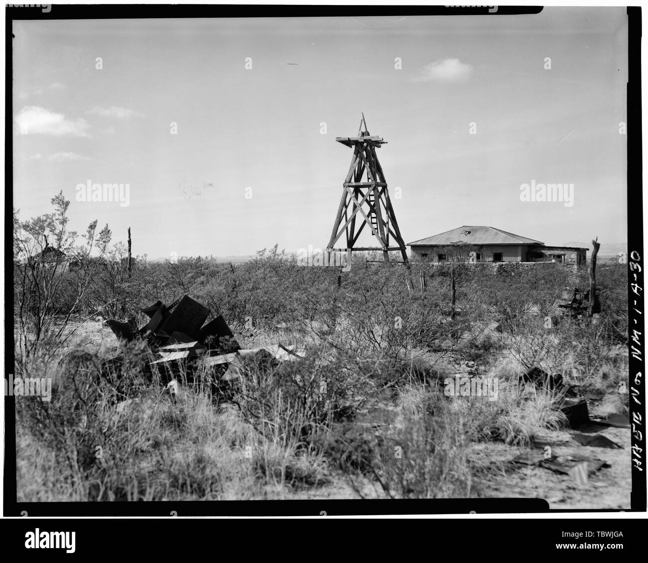 MCDONALD RANCH VIEW FROM EAST SHOWING DEBRIS OF WINDMILL IN FOREGROUND ...