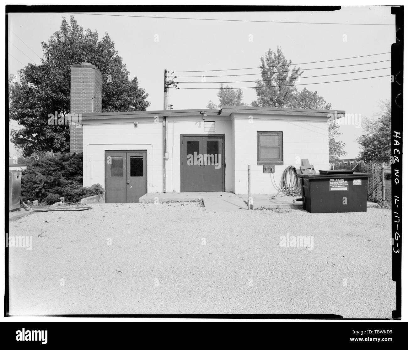 MESS HALL, REAR SIDE, LOOKING NORTH. NIKE Missile Base SL40, Mess Hall ...