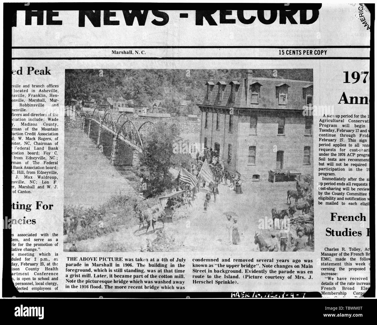 French broad river bridge Black and White Stock Photos & Images - Alamy