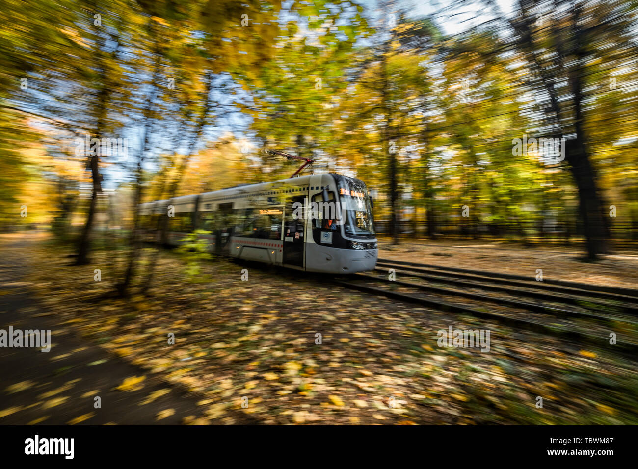 Russia, Moscow. Moscow tram Stock Photo - Alamy