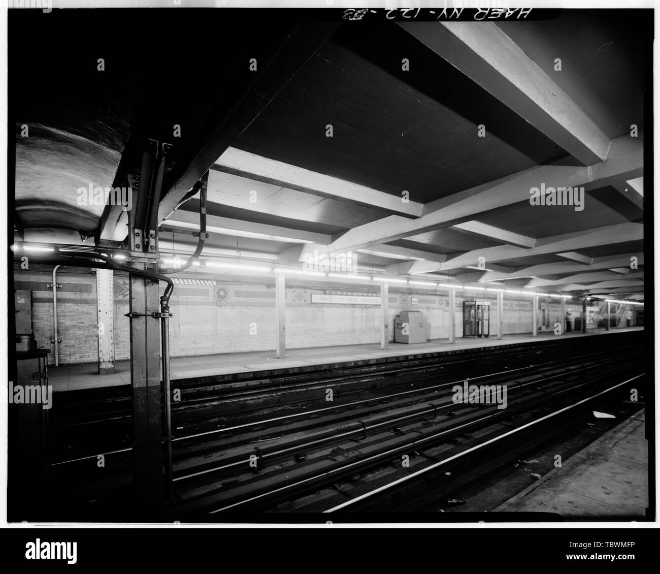 MOTT AVENUE STATION. OVERALL VIEW. Interborough Rapid Transit Subway ...