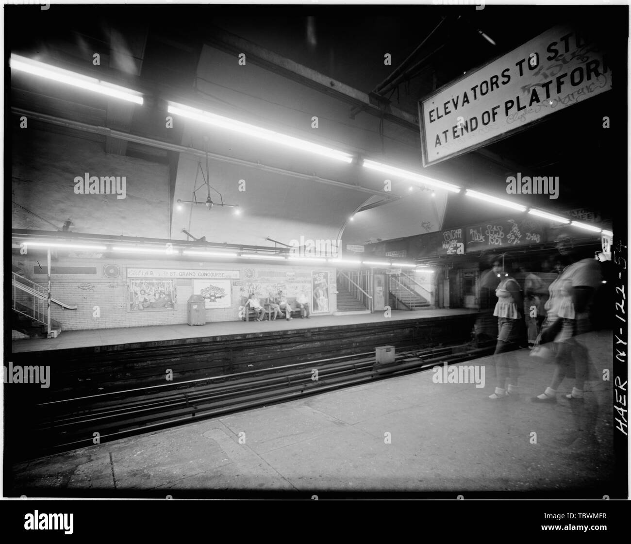 MOTT AVENUE STATION. PLATFORM AND TRACK. Interborough Rapid Transit ...