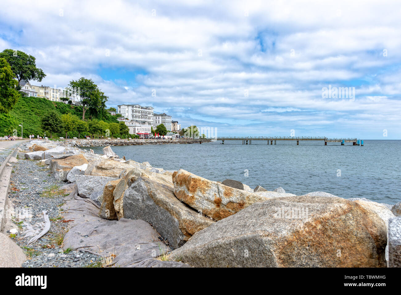 The Pier in Sassnitz on the island of Ruegen Stock Photo - Alamy