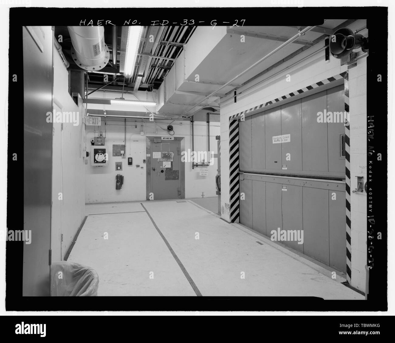 MTR BUILDING INTERIOR, TRA603. BASEMENT. CAMERA IN WEST CORRIDOR FACING ...