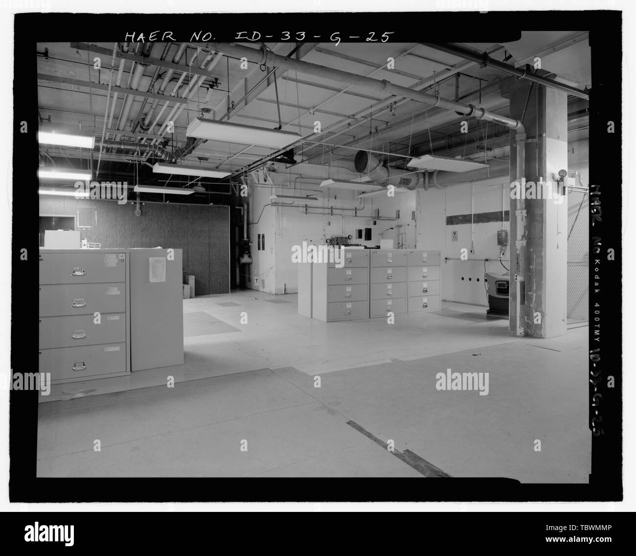 MTR BUILDING, INTERIOR, TRA603. BASEMENT. CAMERA IS IN NORTHWEST CORNER ...