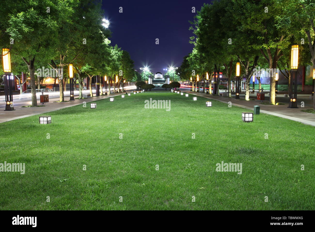 Night View of Datang Night City in Xi'an, Shaanxi Province Stock Photo ...
