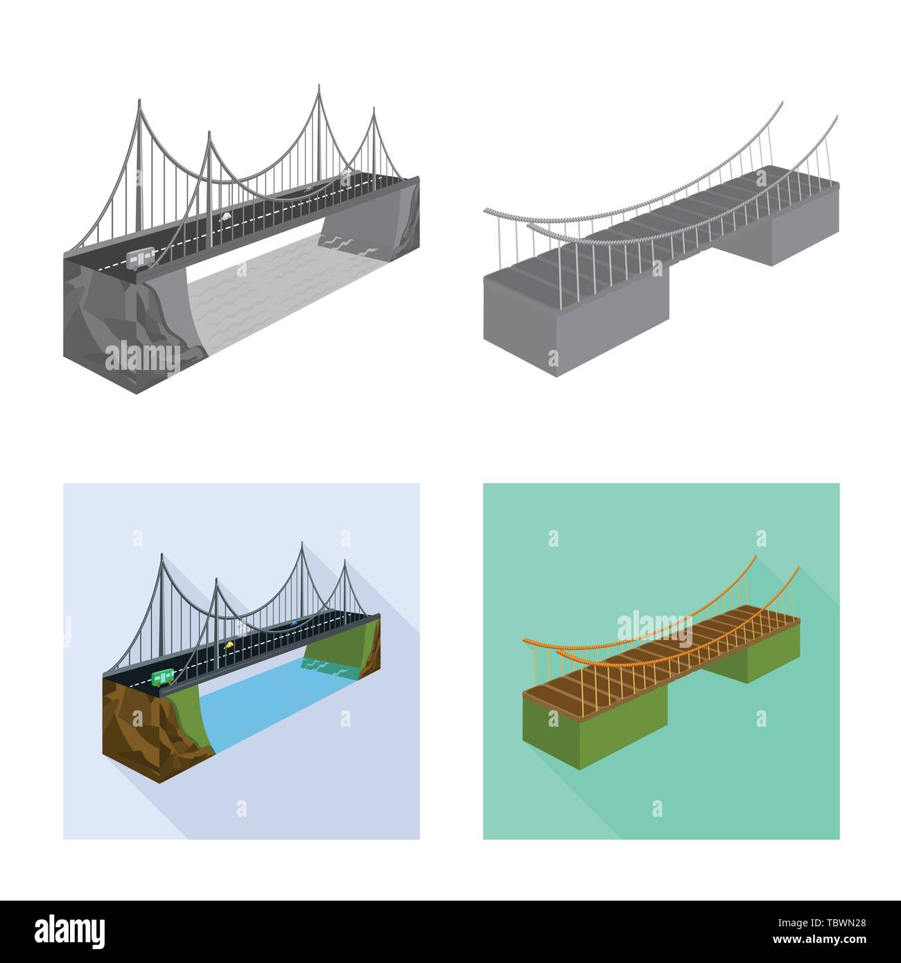 Bank rock bridge Cut Out Stock Images & Pictures - Alamy