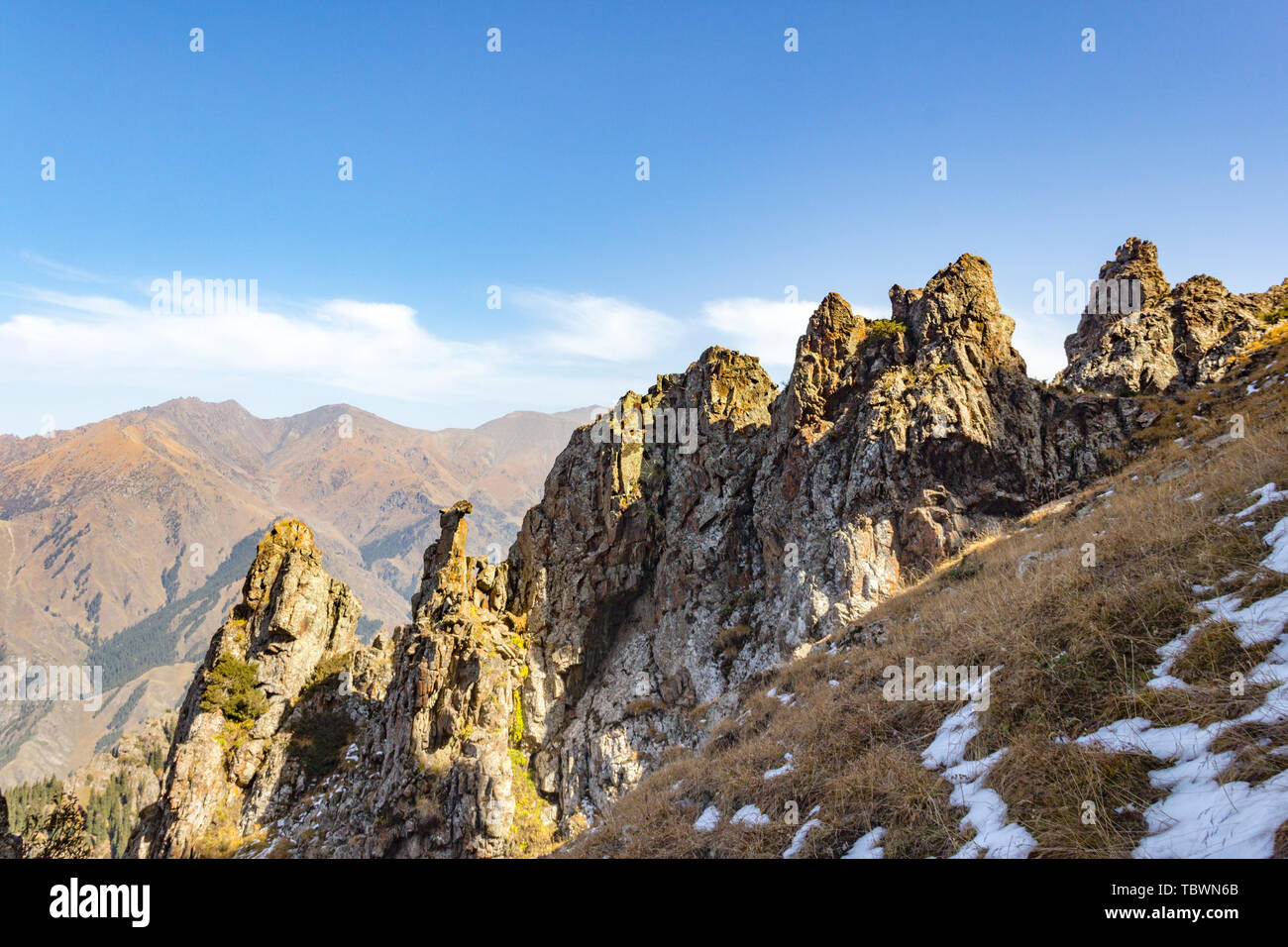 Strange rocks in the Tianshan Mountains Stock Photo - Alamy