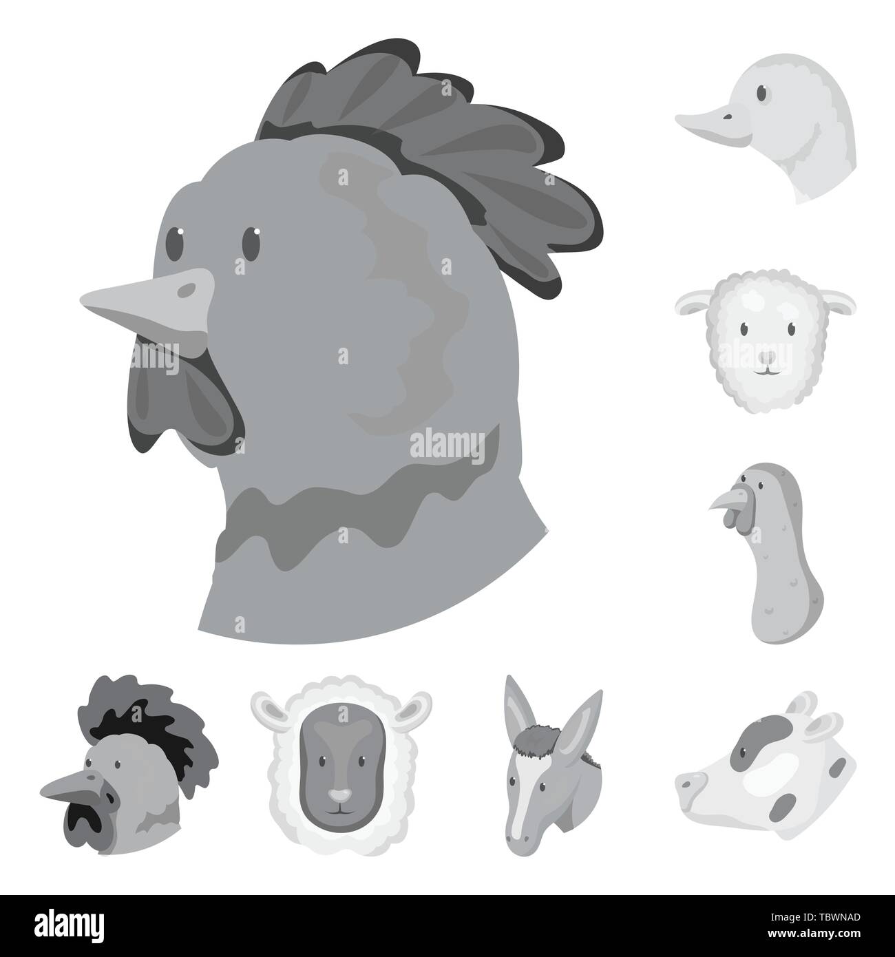 Vector design of countryside and homestead symbol. Set of countryside ...