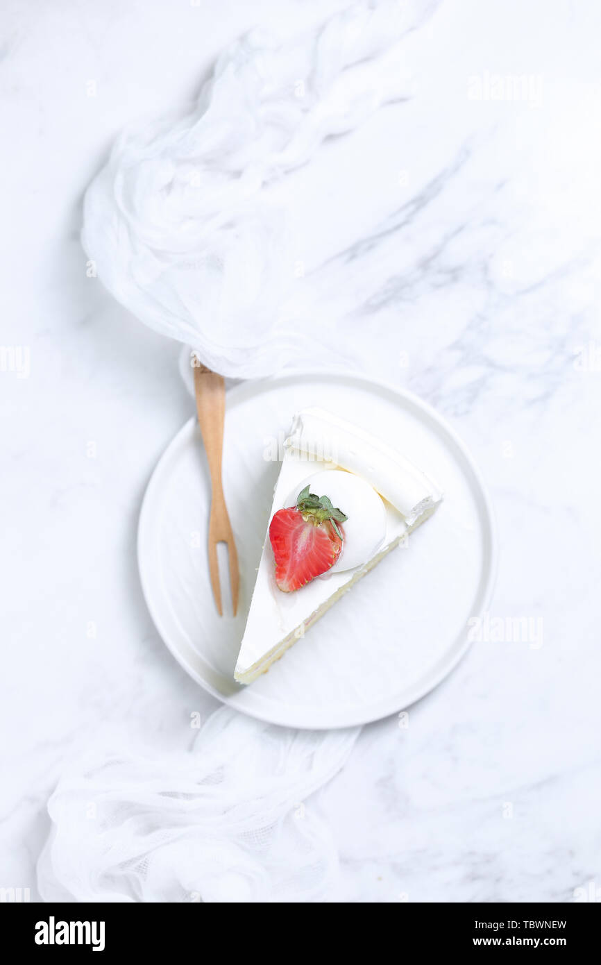 Strawberry cream Qi Feng cake Stock Photo - Alamy