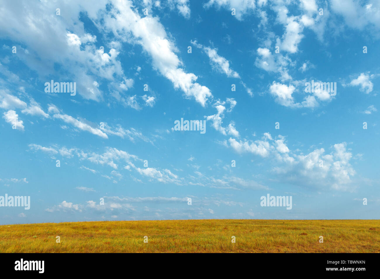 Blue sky and beautiful cloud. Plain landscape background Stock Photo ...