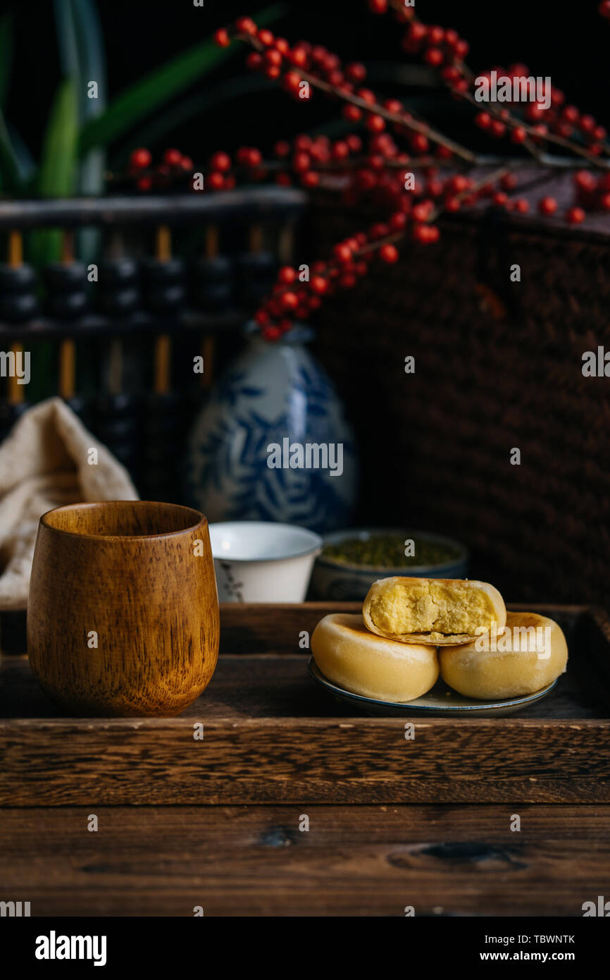 Chinese style mung bean cake Stock Photo - Alamy