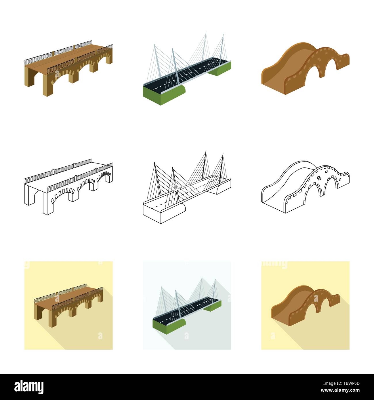 Vector illustration of connection and design sign. Collection of ...