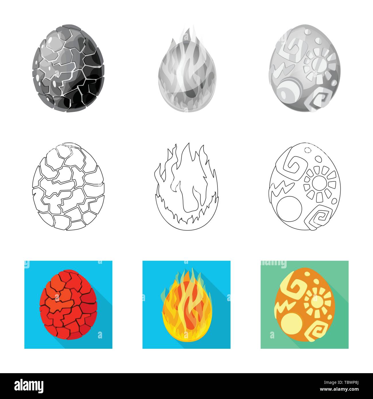 Vector design of animal and prehistoric logo. Collection of animal and ...