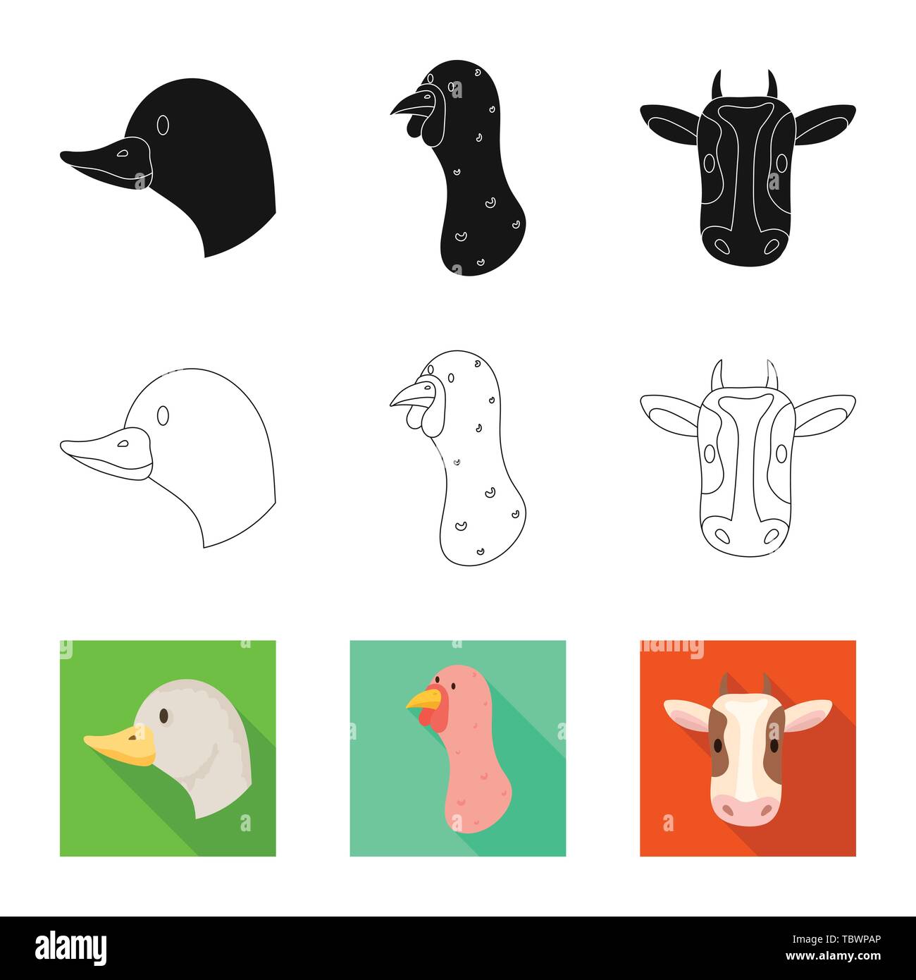 Vector design of agriculture and breeding symbol. Collection of ...