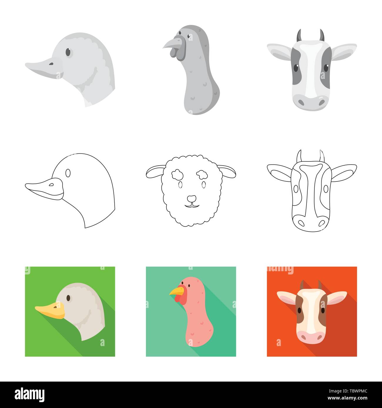 Vector design of agriculture and breeding symbol. Collection of ...